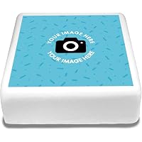 Cakeshop Square Personalised Edible Cake Topper With | Custom Image ...