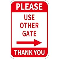 Please Use Other Entrance Sign Aluminum 12x8 Inch Right Arrow Metal ...