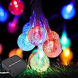 Koomoony Solar String Lights, Solar String Lights Garden, 60 LED 10M ...