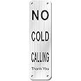Goodvia No Cold Callers Sign for Front Door 16X4.5cm Adhesive Vertical ...