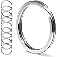 10 Pcs Key Ring Hoop, 25mm Stainless Steel Key Rings Keyring Ringsfor ...