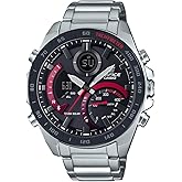 Casio Edifice ECB-950DB-1ADF Black Analog-Digital Dial Silver Stainless Steel Band Men's Watch ...