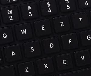 Qwerty Keys English UK Black Replacement Non Transparent Full Set ...