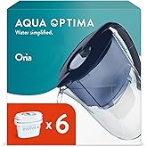 Aqua Optima Oria Water Filter Jug & 1 x 30 Day Evolve+ Filter Cartridge ...