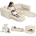 MeMoreCool 10-Pieces Kids Play Sofa Bed, Modular Toddler Chair Couch ...