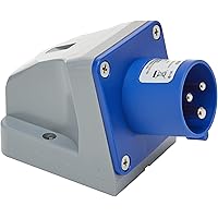 MK Commando K9733 32A 2P+E 200-250V Angled Appliance Inlets (IP44 ...