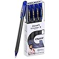 Luxor Schneider Gelaxy Gel Pen| Pack of 4 - Blue| Refillable| 0.7 mm ...