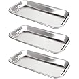 3 Pack Small Instrument Tray, Stainless Steel Rectangular Tray Small ...