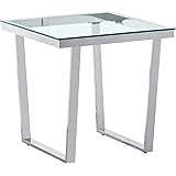 Charles Jacobs Clear Glass Console Table with Mirrored Finish Crossover ...