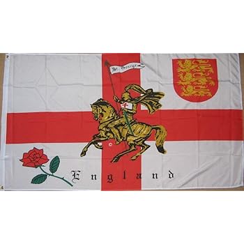 England White Dragon Flag 5ft x 3ft: Amazon.co.uk: Toys & Games