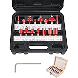 Trend 12 Piece Router Cutter Starter Set, 1/4 Inch Shank, Tungsten ...