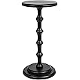 Creative Co-Op Pedestal Table, Wood, Black : Amazon.co.uk: Home & Kitchen