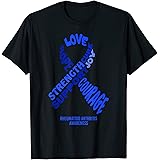 Psoriatic Arthritis Awareness Ribbon With Words T-Shirt : Amazon.co.uk ...
