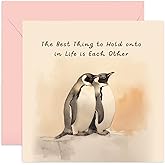 Old English Co. Cute Penguin Anniversary Card For Couple - Wife ...