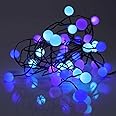 Qbis 40 LED Pastel Berry Cluster Lights - Battery Operated Fairy Lights ...