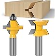 1/2 Inch Shank Router Bit Set 120 Degree Tongue Groove Router Bit Set ...