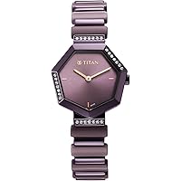 Titan Analog Purple Dial Women's Watch-95207QD01 : Amazon.in: Fashion