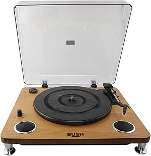 Bush Pro Turntable Vinyl Record Player with Speakers: Amazon.co.uk ...