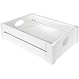 Wickerfield Shallow Wooden Storage Box with Handles Retail Display Tray ...