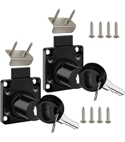 XIEHE 801 Cabinet Drawer Lock With Keys 7/8 Inch Outside Cylinder ...