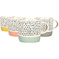 Nicola Spring Ceramic Coffee Mugs Set - 475ml - 4pc 4 Colour Dipped ...