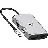 HP Travel USB-C Multi Port Hub Docking Station with USB-C, RJ-45, HDMI, SD and Micro SD Slots ...