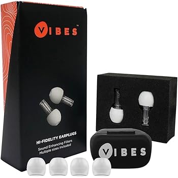 Vibes Acoustic Filter Ear Plugs - High Fidelity Decibel Reducing ...