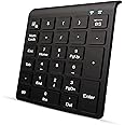 Bluetooth Number Pad, Portable Wireless Bluetooth 27-Key Multi-Function Numeric Keyboard ...