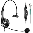 Callez RJ9 Phone Headset with Microphone Noise Cancelling, Office ...