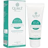 Qurez Spf 50 Tinted Mattifying Sunscreen, Matte No White Cast For All ...