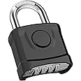 Diyife Heavy Duty Combination Padlocks, [Weatherproof Outdoor] Large 4 ...