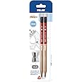 MILAN - 2 Maxi HB graphite pencils with eraser + 1 Maxi sharpener ...