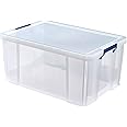 BANKERS BOX 70L Plastic Storage Box with Lids, ProStore Super Strong ...