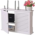 Router rack Wall-mounted Floating WiFi Router Shelf/2 Tiers Set-top Box ...