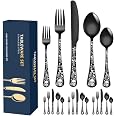 XIAOYU 20-Piece Bizarre Flatware Set, Gothic Skull Silverware Set for 4 ...