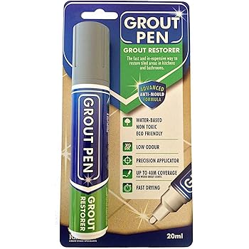 Large Grout Pen - Revives & Restores Stained Tile Grout Leaving a Clean ...