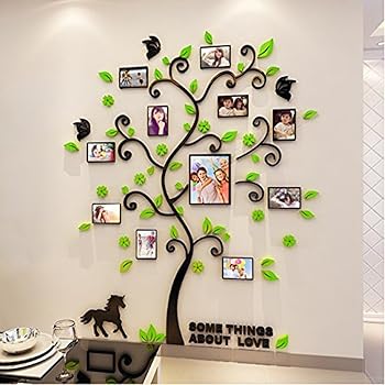 Alicemall Stickers Autocollants Muraux Amovibles 3D en Acrylique Arbre ...