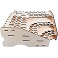 Vaorwne 81 Hole Wooden Pigment Bottle Storage Organizer Color Paint Ink ...