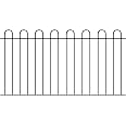 Court Hoop Top Fencing Panels 1830mm Gap x 950mm High galvanised ...