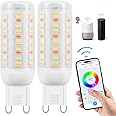 I-SHUNFA Wi-Fi RGBCW Smart G9 LED Bulbs,Compatible with Alexa/Google ...