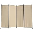 Angel Living Foldable Room Divider 4 Panels Freestanding Screen Wall ...