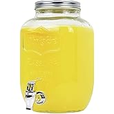 Buy TIENER Glass Cold Water Mason Jar, Beer, Drink Dispenser, Glass ...