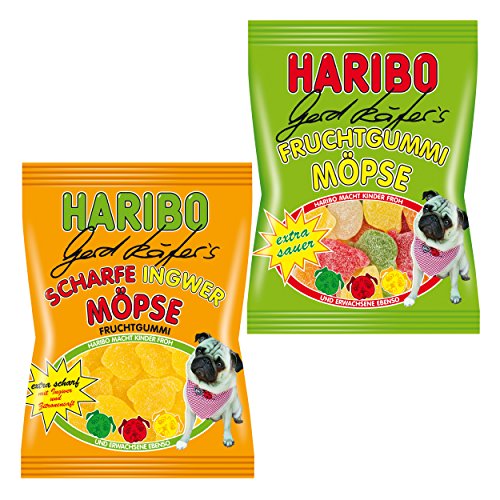 Haribo Gerd Käfer's Möpse Sauer / Ingwer-Scharf - istlecker.de