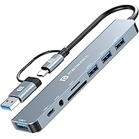 Portronics Mport 8 USB-C Hub (8-in-1) with 4K 30Hz HDMI, 100 Mbps ...