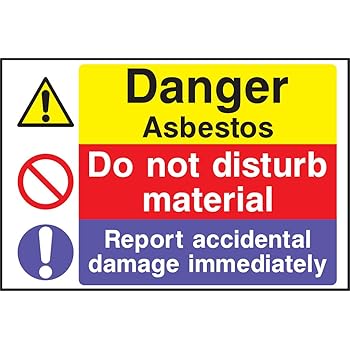 Pack of 50 Asbestos Labels 25mm x 62mm: Amazon.co.uk: Office Products