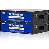 DCHOUSE 48V 50Ah LiFePO4 Batteria del carrello da golf,Protezione intelligente,Batteria al litio ...