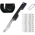 YANC Skalpell Klappmesser mit 20 auswechselbare Klingen Figur 24, Mini ...