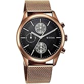 Titan Neo Curve Quartz Analog with Date Gray Dial Black Stainless Steel ...