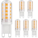 VIIIVA Ampoule LED G9 Dimmable, Blanc Chaud 3000K 500LM, 5W Equivalent 45W Halogène Lampe, CRI ...