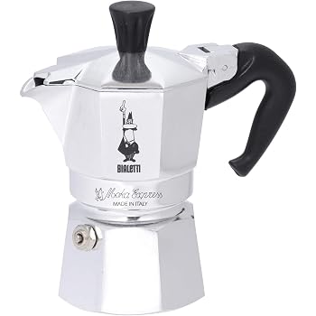 Bialetti Mokina Caffettiera Alluminio, Tazze 0,5, Argento, 13x6.5x12 cm ...